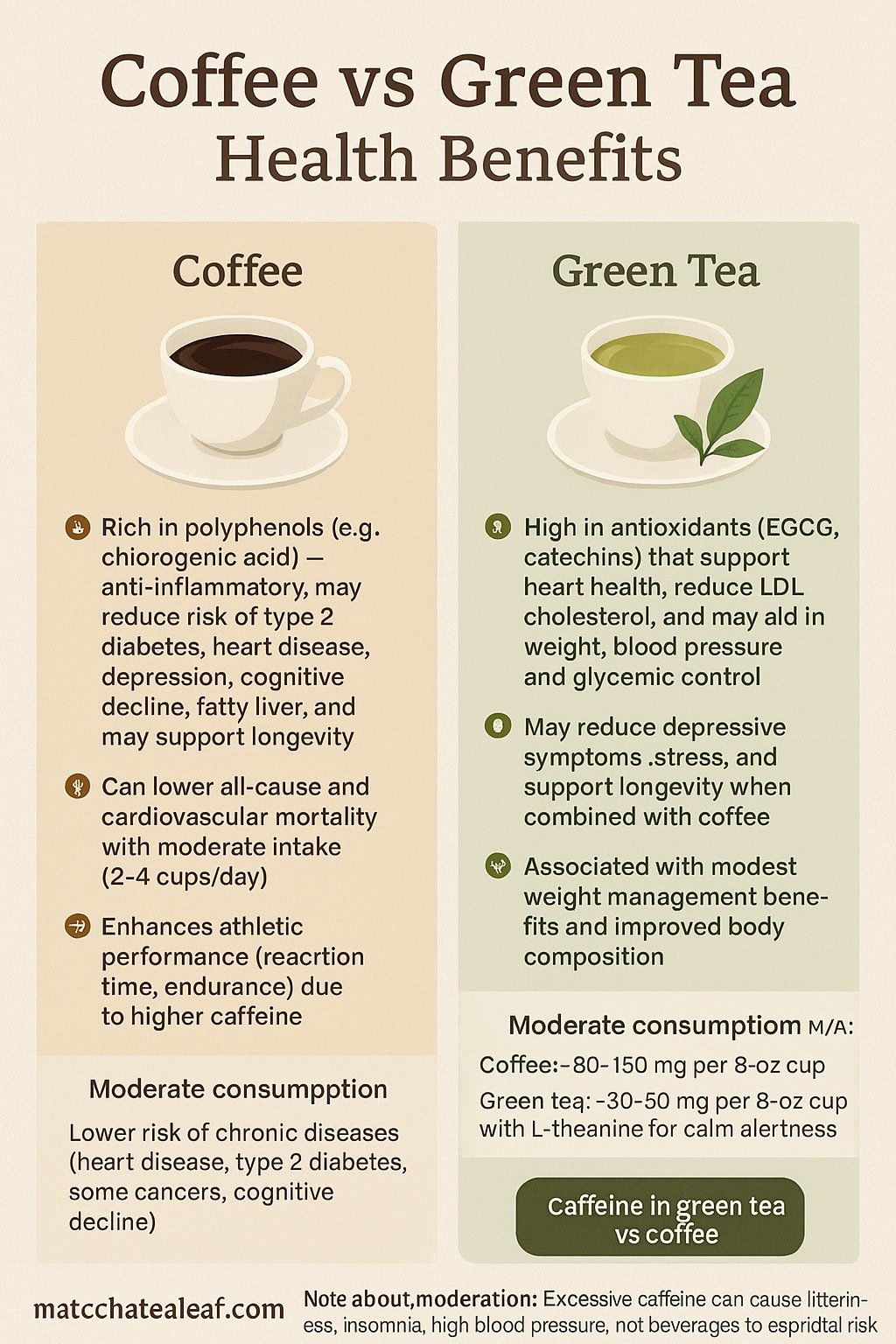 Caffeine in green tea vs coffee: Which Gives You More Caffeine?